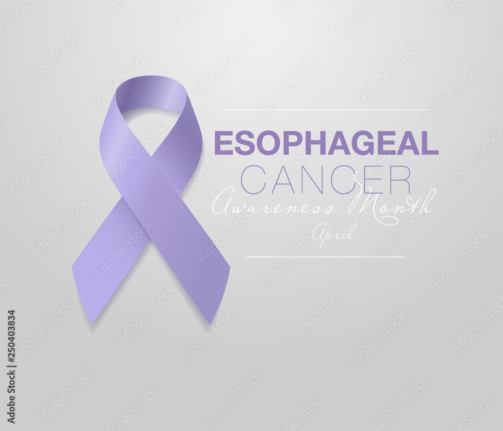 Esophageal Cancer Awareness Calligraphy Poster Design. Realistic ...