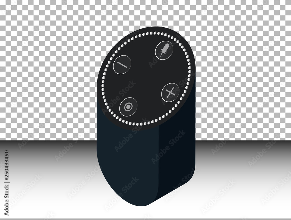 Cartoon picture of Smart speaker, Voice assistant, home automation hub ...
