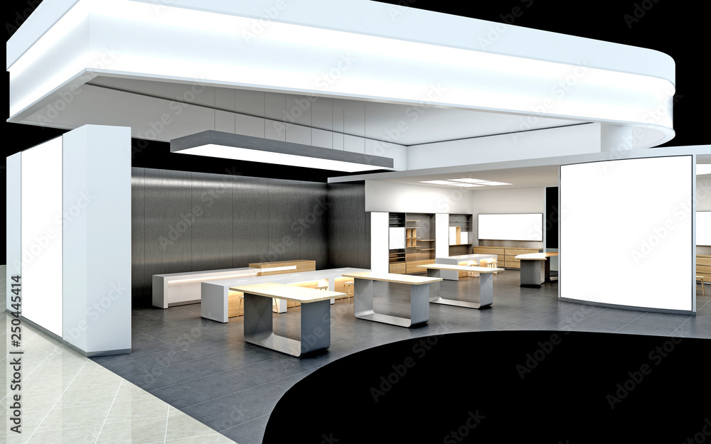 3d render exhibition stand design Stock Illustration | Adobe Stock