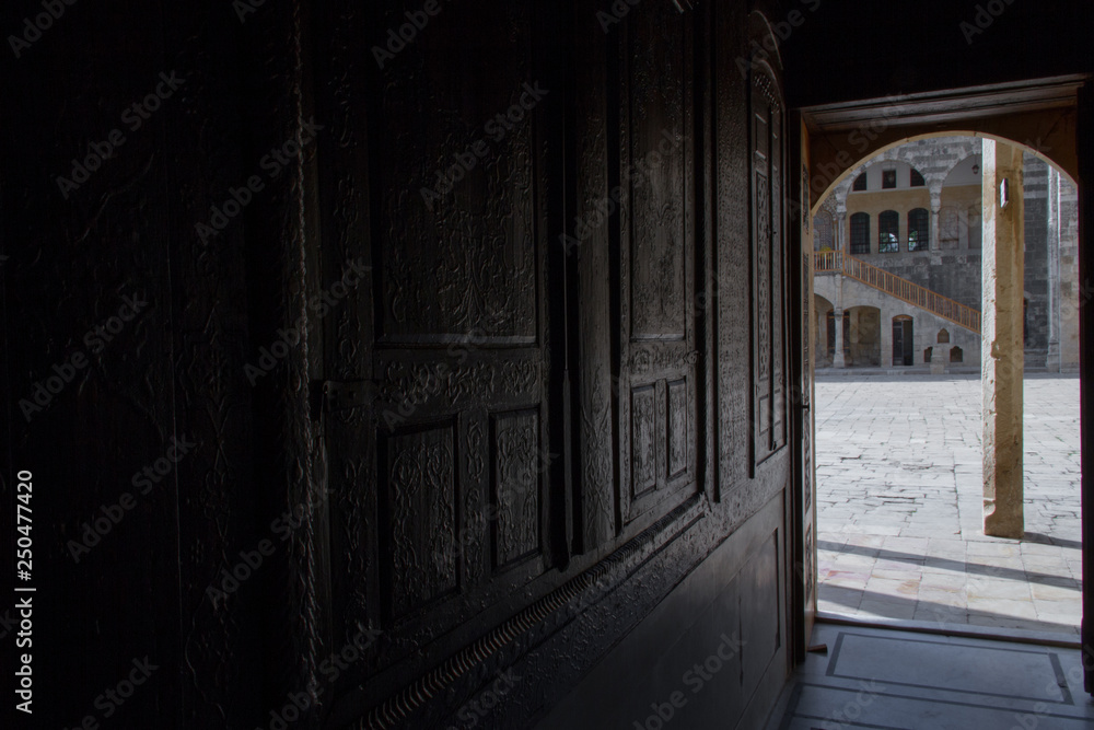 Beit ed-Din, Lebanon Total view of courtyard at Emir Bachir Chahabi ...