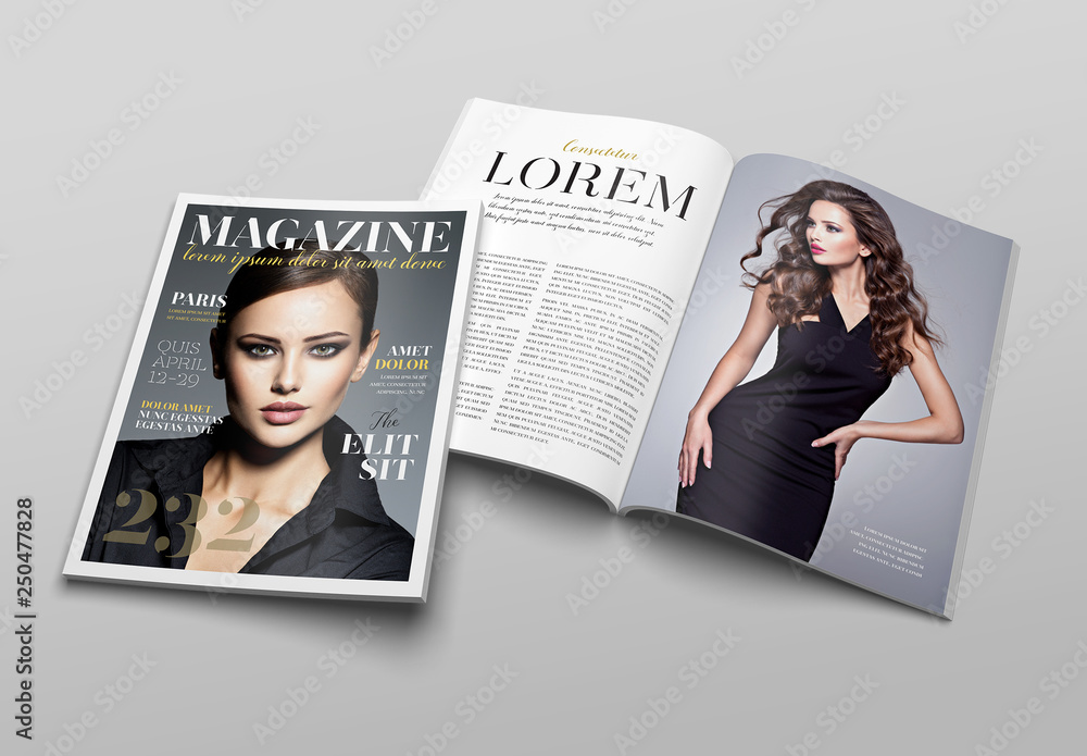Magazine Mockup Stock Template | Adobe Stock