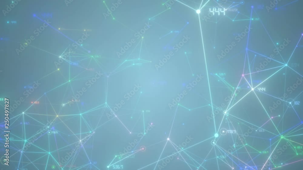 Abstract futuristic electronic circuit board with binary code, neural network and big data - an ...