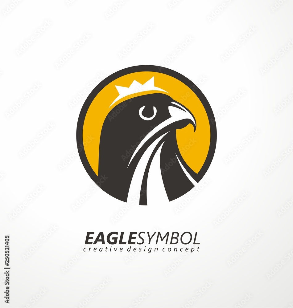 Eagle logo design. Hawk symbol. Falcon icon idea. Bird graphic. Round ...