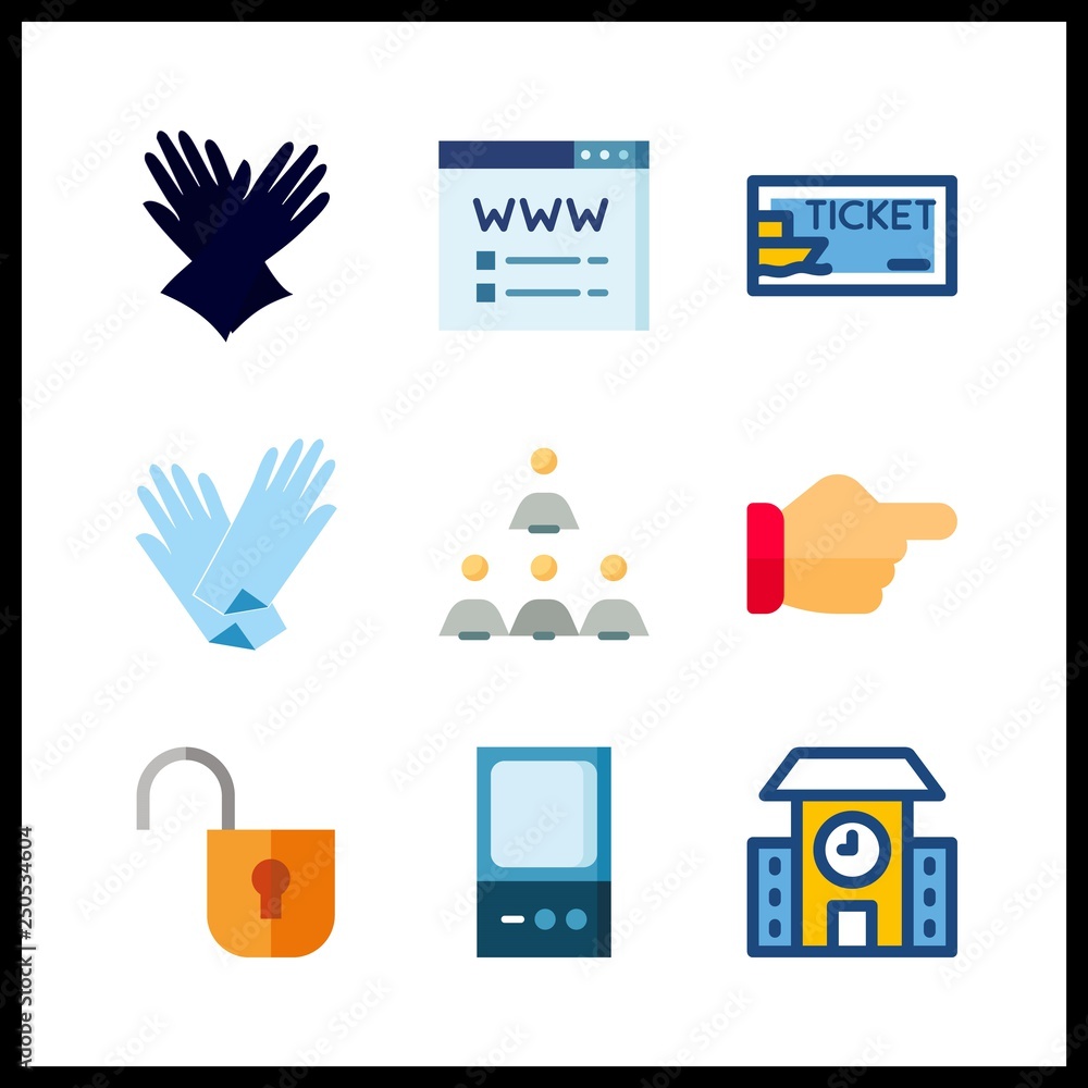 9 finger icon. Vector illustration finger set. boss and domain ...
