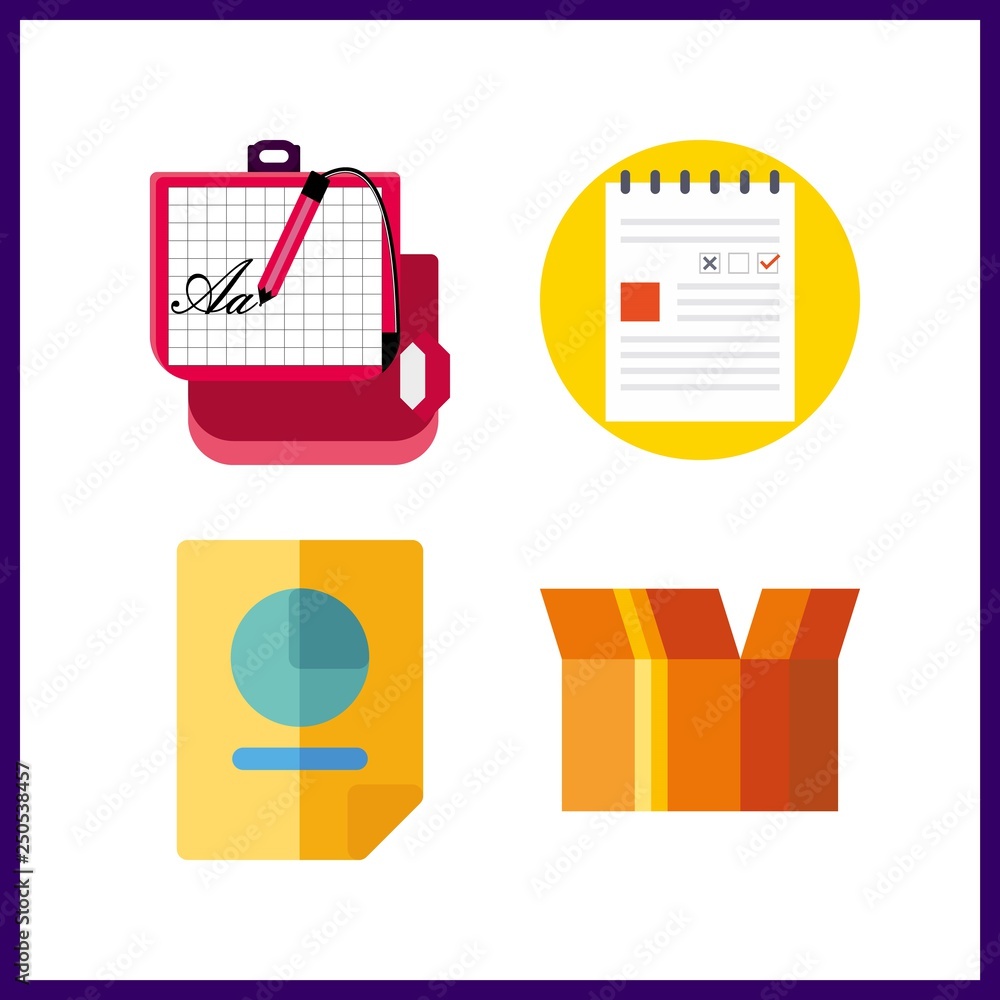 4 plan icon. Vector illustration plan set. electronic writing board and ...