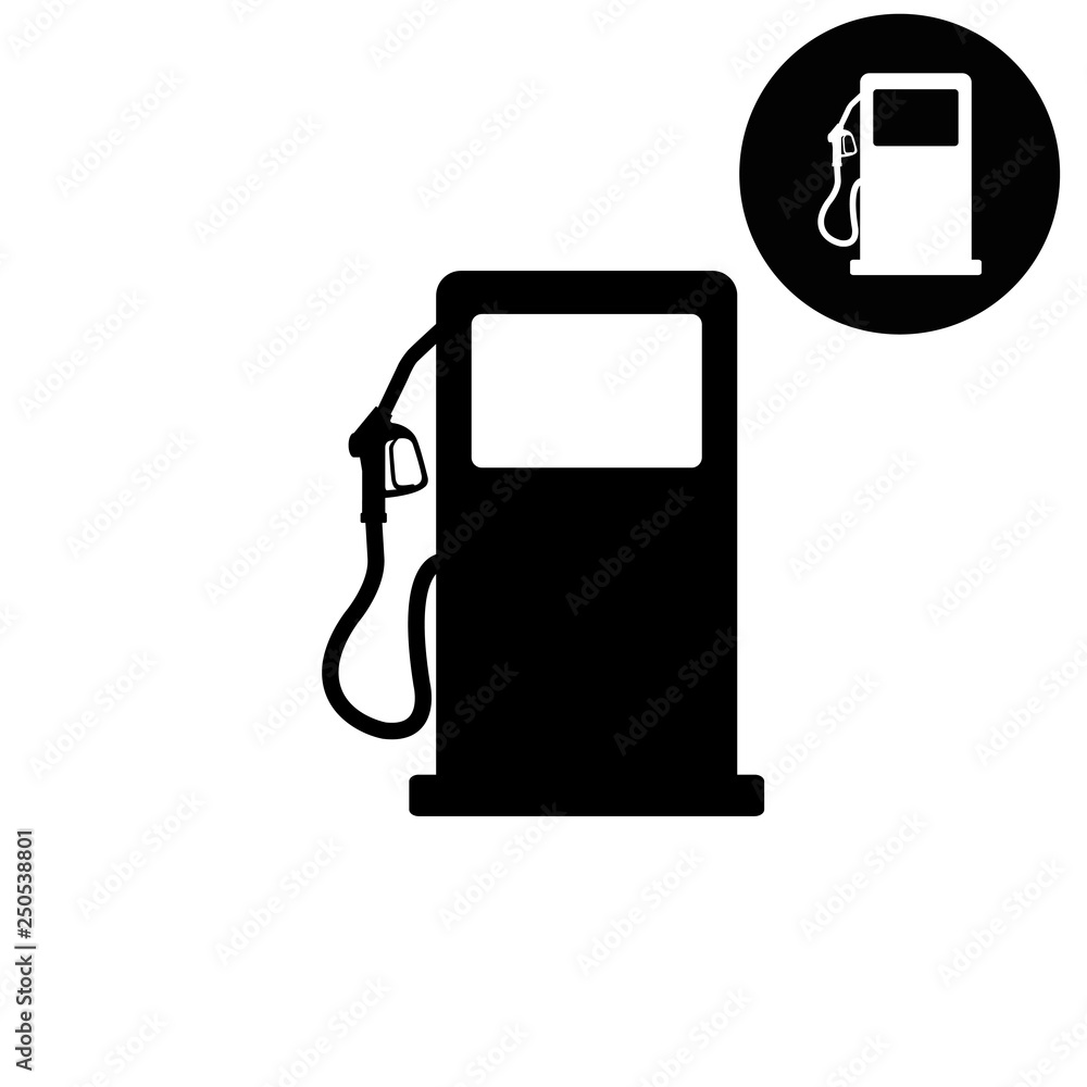 gas station sign - white vector icon Stock Vector | Adobe Stock