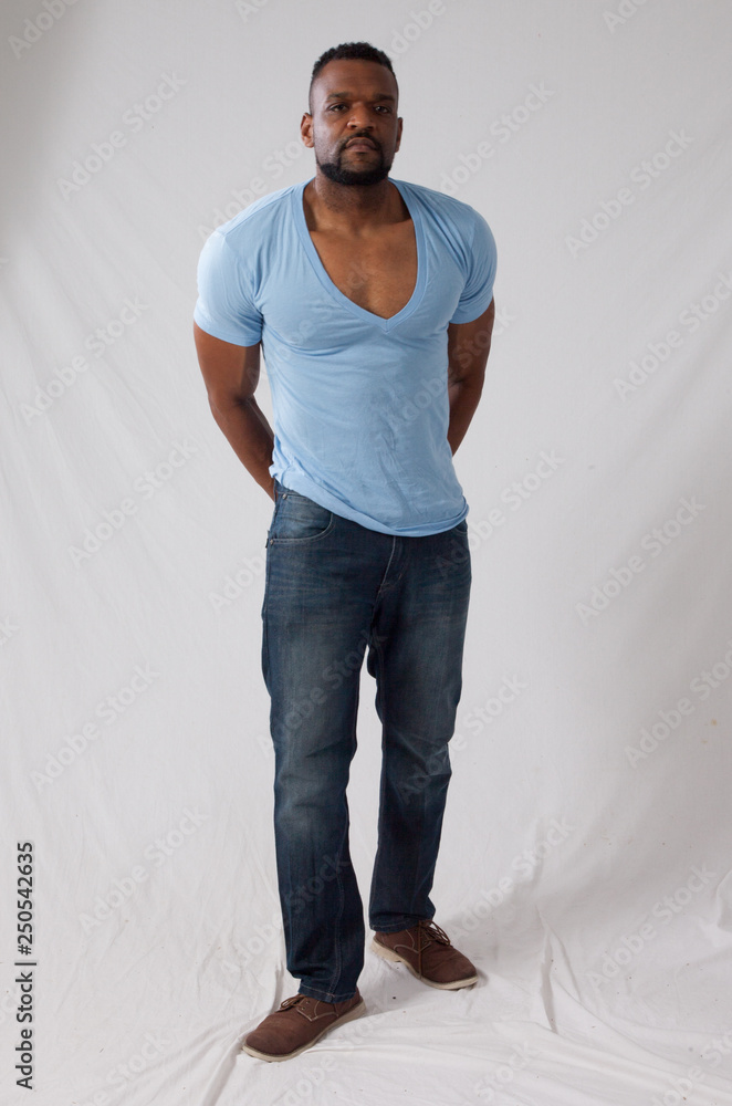 Black Man Standing Back