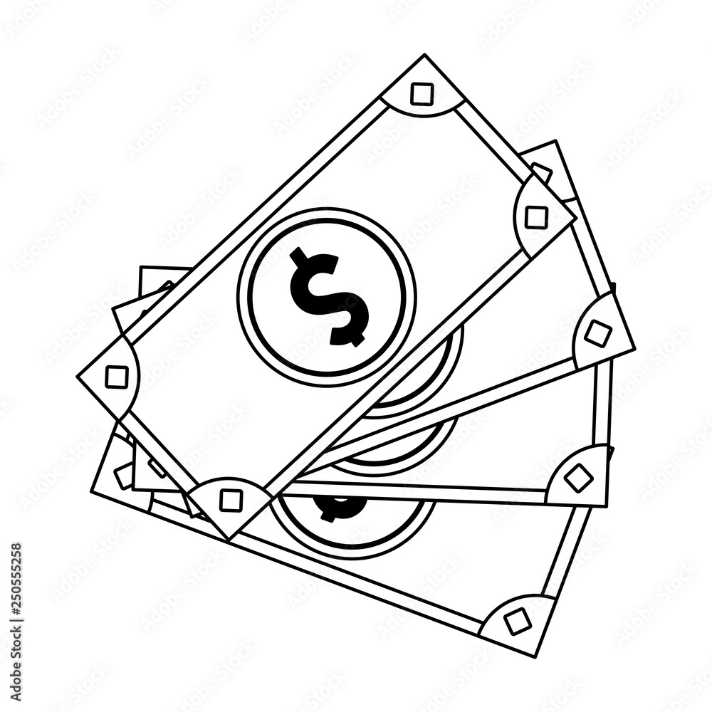 Money Cartoon Black And White