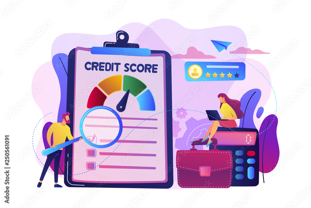 Credit rating concept vector illustration. Stock Vector | Adobe Stock