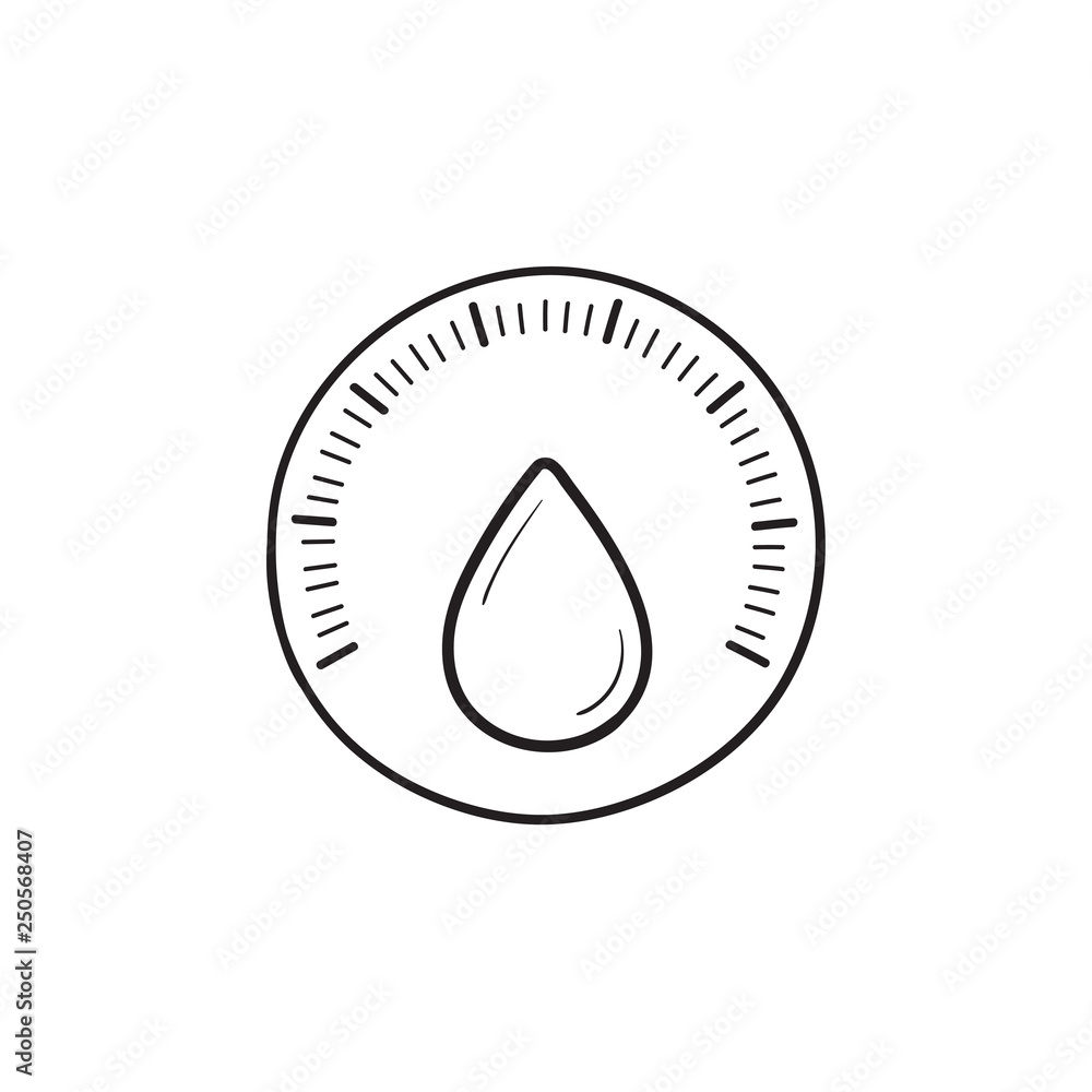 Humidity control hand drawn outline doodle icon. Stock Vector | Adobe Stock