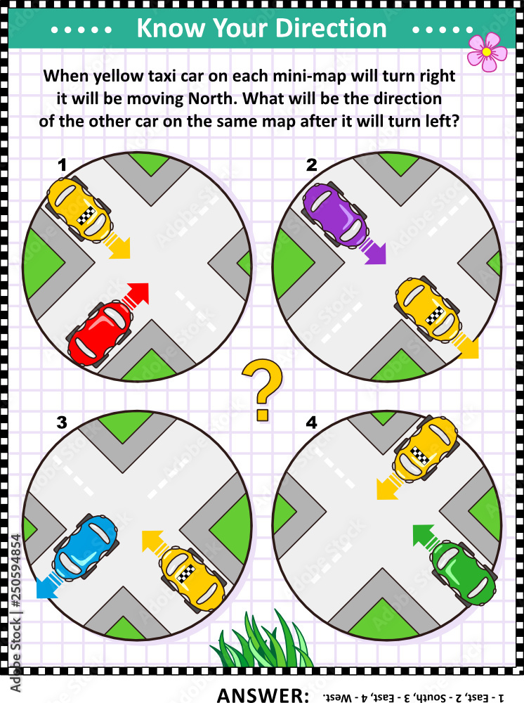Map Directions Worksheet