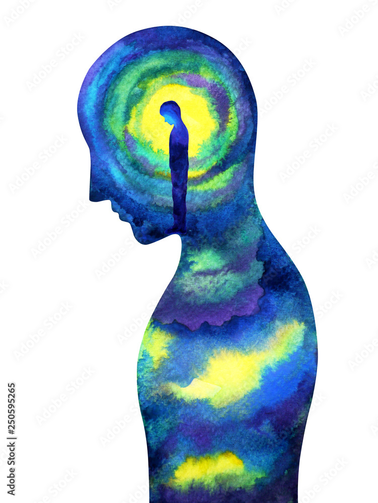 human head power, abstract thinking, world, universe inside your mind ...