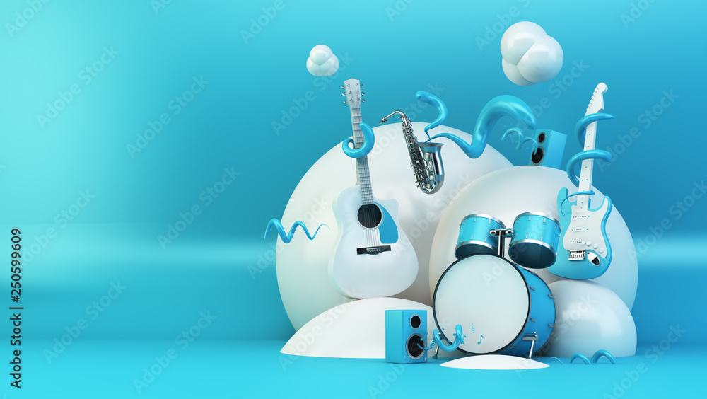 blue and white abstract instruments Stock Photo | Adobe Stock