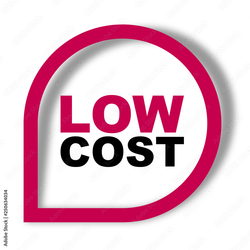 red vector banner low cost Stock Vector | Adobe Stock