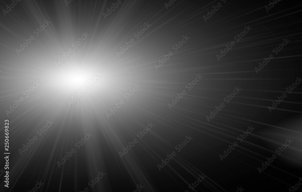 Light effect with starlight flares And sparkling with a bokeh ...