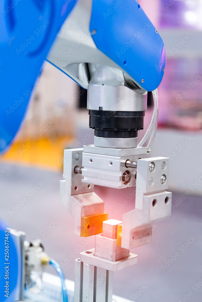 robotic machine tool in industrial manufacture factory,Smart factory ...