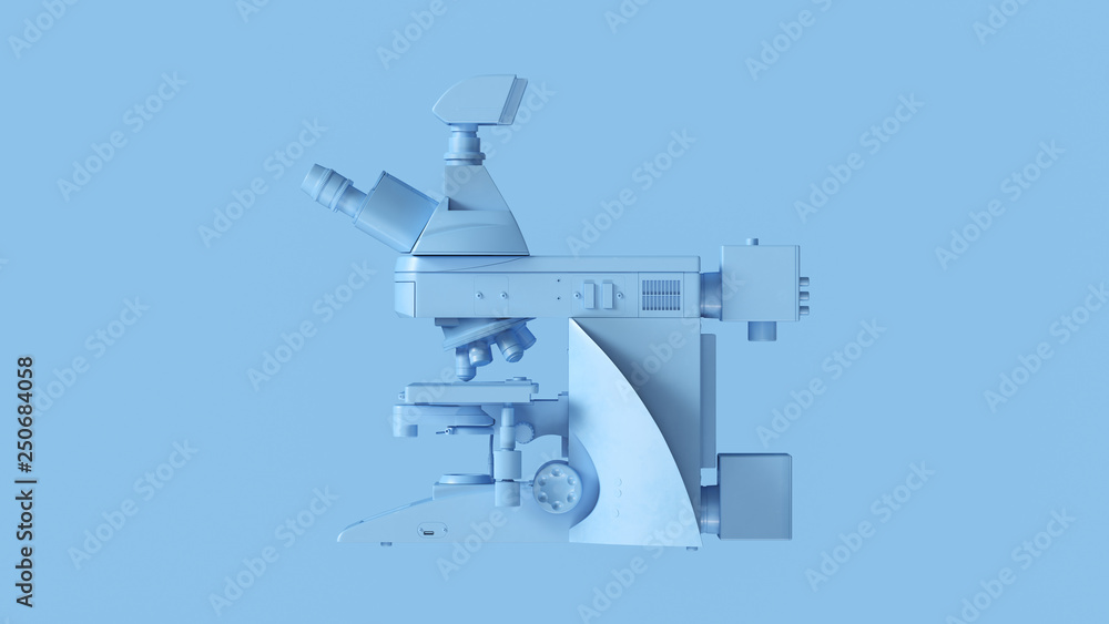 Blue Modern Digital Microscope 3d illustration 3d render Stock ...