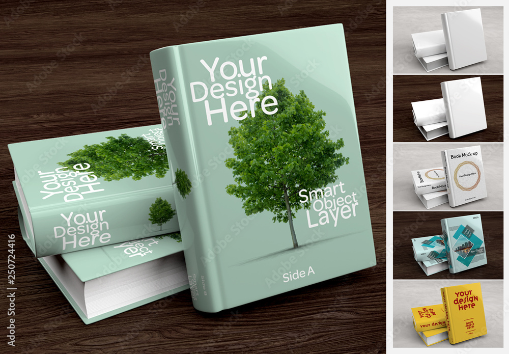 Stacked Books Mockup Stock Template | Adobe Stock