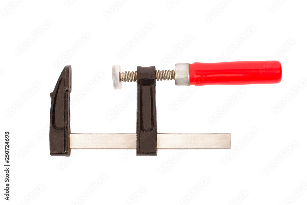 Clamp compression tool, joiner's tool, on white background, isolated ...