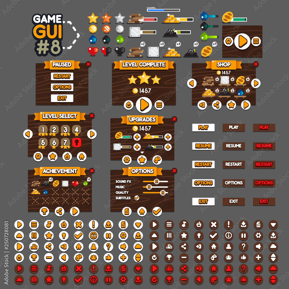 Game GUI #8 Stock Vector | Adobe Stock