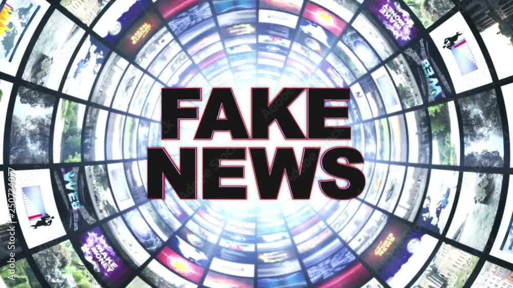 FAKE NEWS and Monitors Tunnel Animation Background, Loop, 4k Stock ビデオ ...