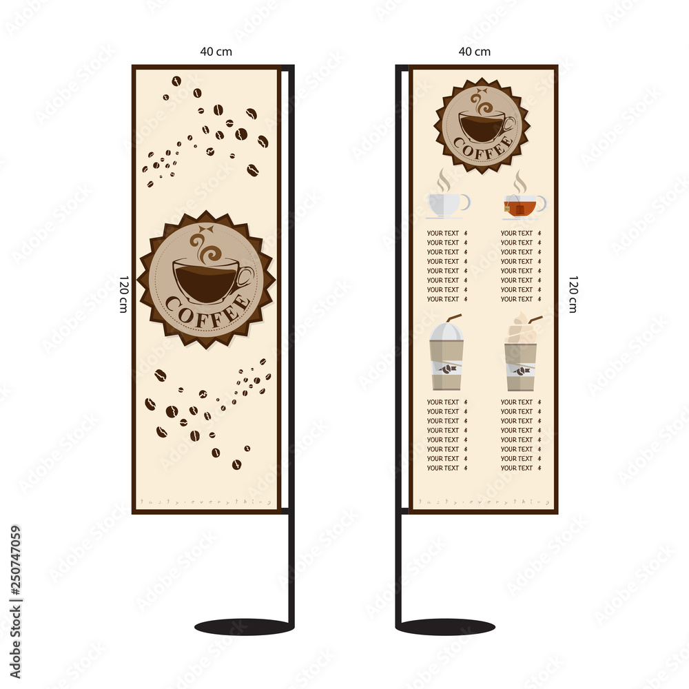 menu coffee shop cafe restaurant template design hand drawing graphic ...