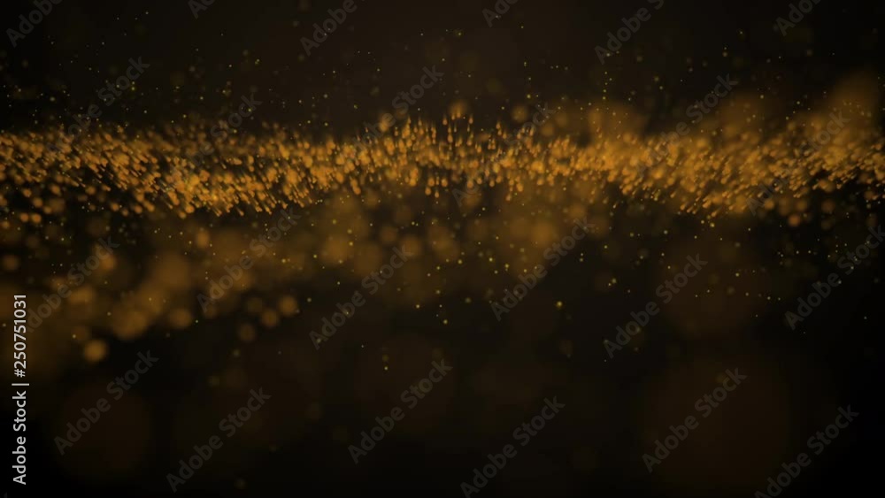 Glittering Golden Particle Wave Motion Background 4K.Motion Graphics ...