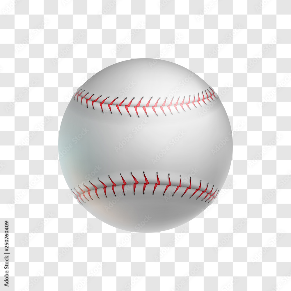 Realistic leather baseball ball isolated on transparent background ...