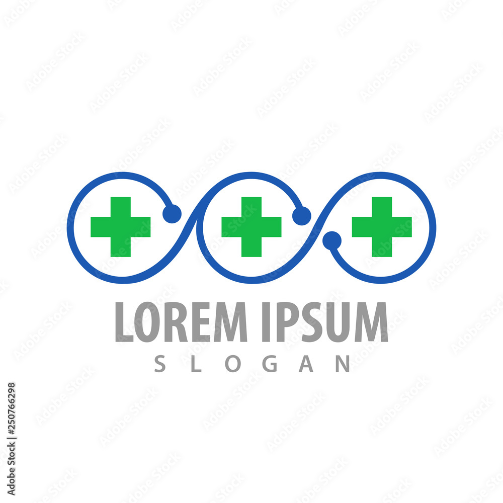 three Circle cross logo concept design. Symbol graphic template element ...