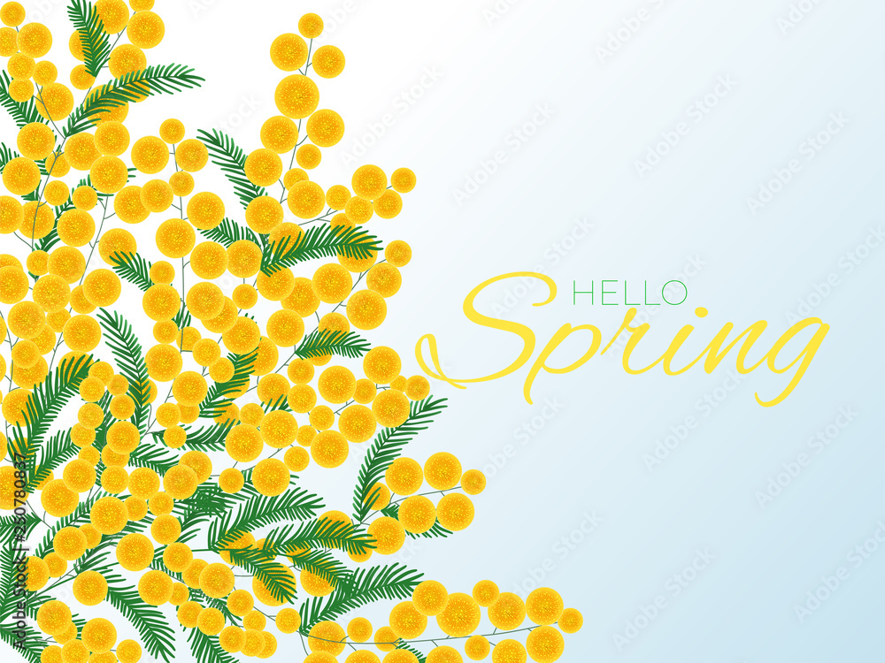 Vector nature illustration with simbol of spring Stock Vector | Adobe Stock