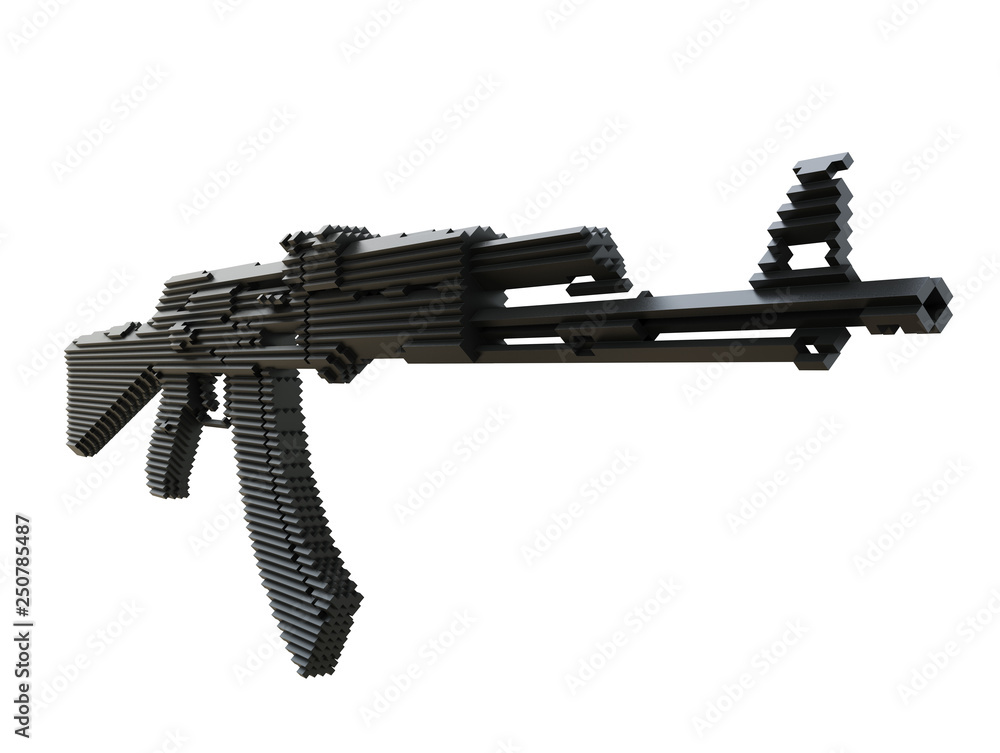 3d printed machine gun isolated Stock Illustration | Adobe Stock