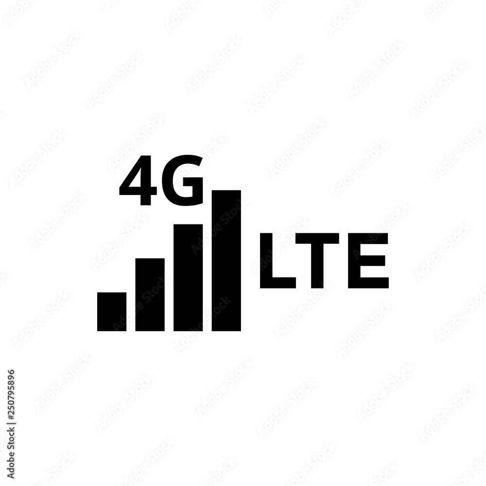 4g lte icon design template vector isolated Stock Vector | Adobe Stock