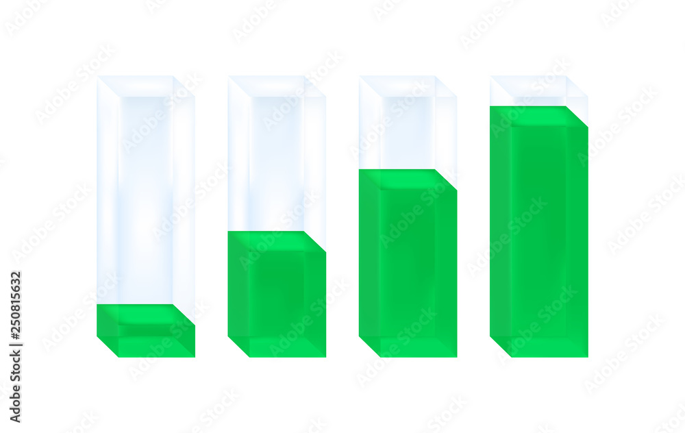 Vector business or statistical infographic illustration of histogram ...