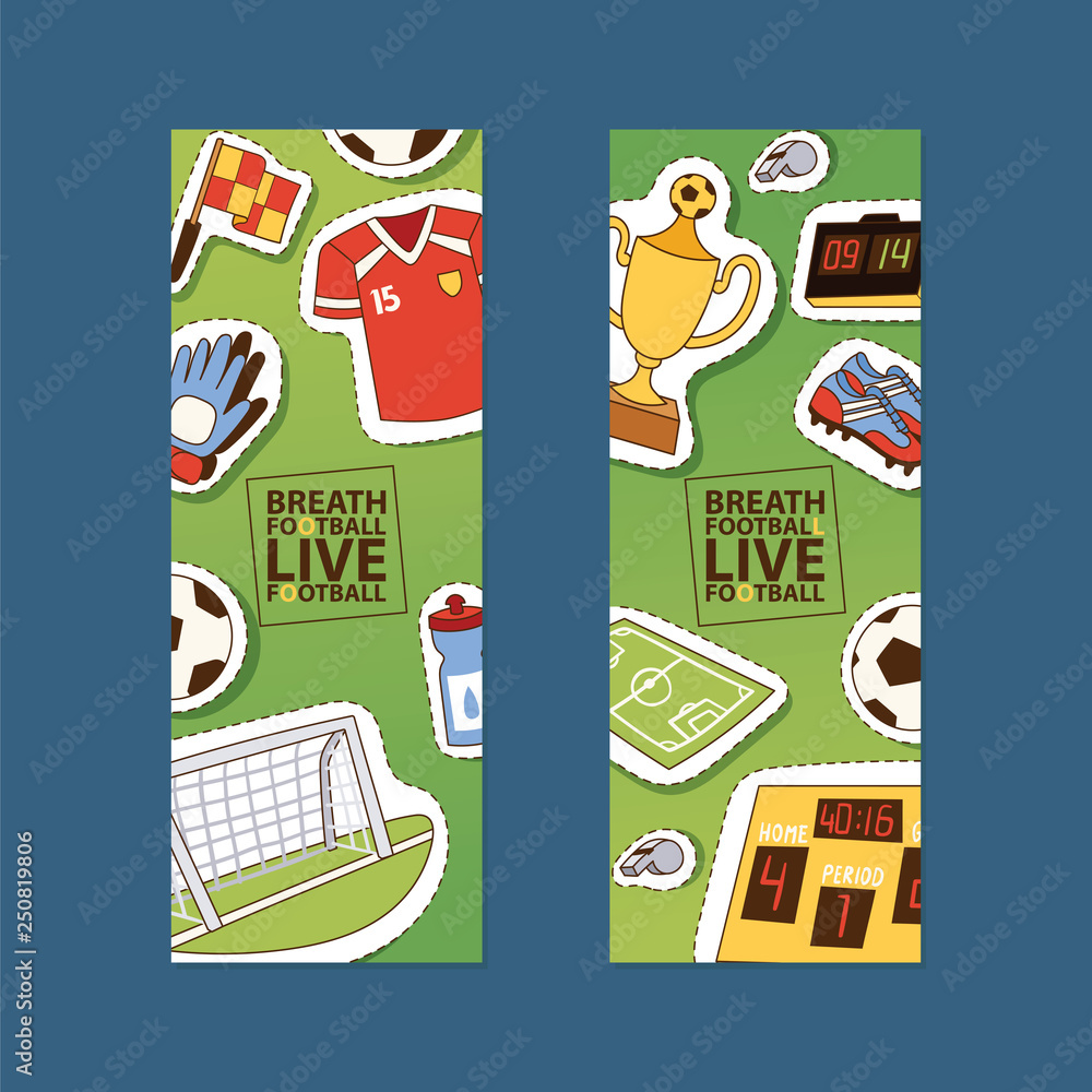 Soccer vector soccerball sticker football pitch and sportswear of ...