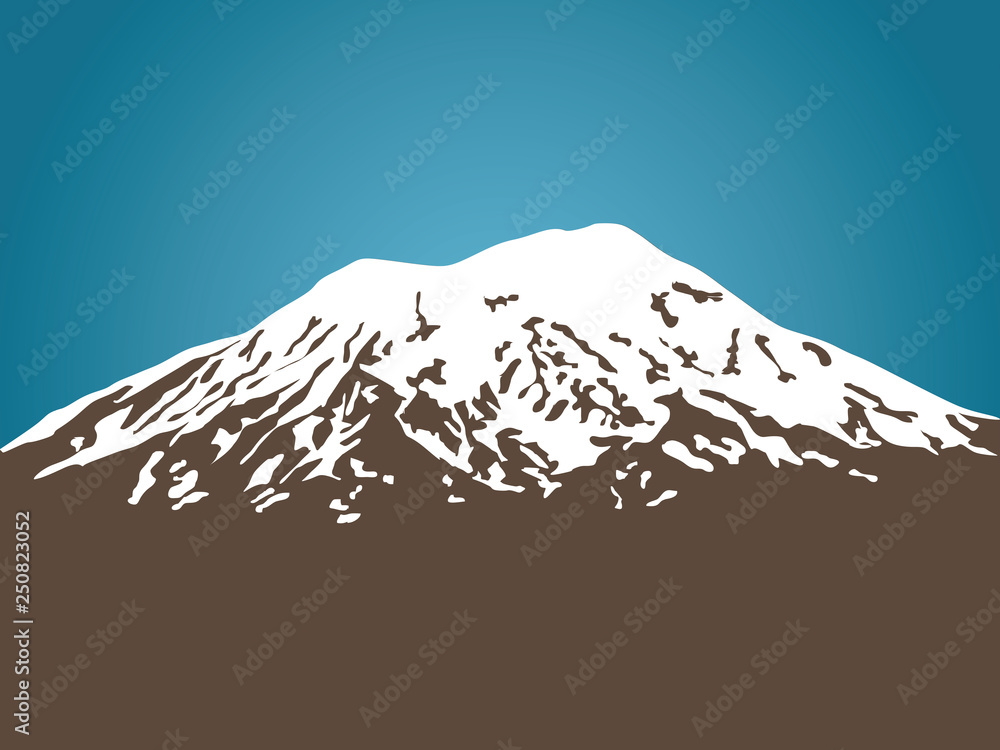 Mount Ararat vector illustration Stock Vector | Adobe Stock