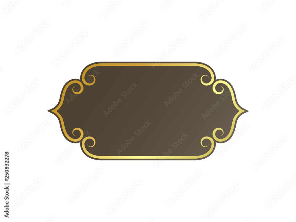 Curved artistic frame vector illustration Stock Vector | Adobe Stock