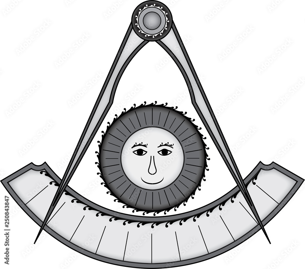 Masonic symbol of Grand Master for Blue Lodge Freemasonry Stock ...