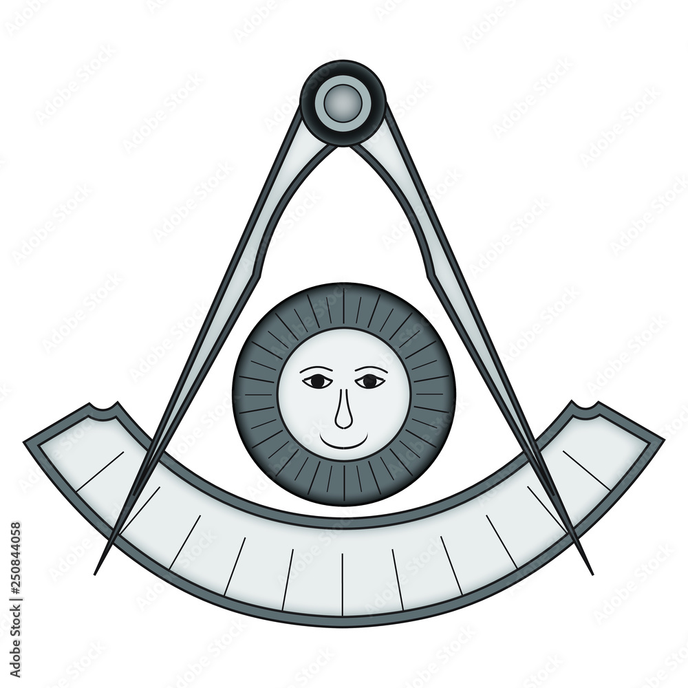 Masonic symbol of Grand Master for Blue Lodge Freemasonry Stock Vector ...