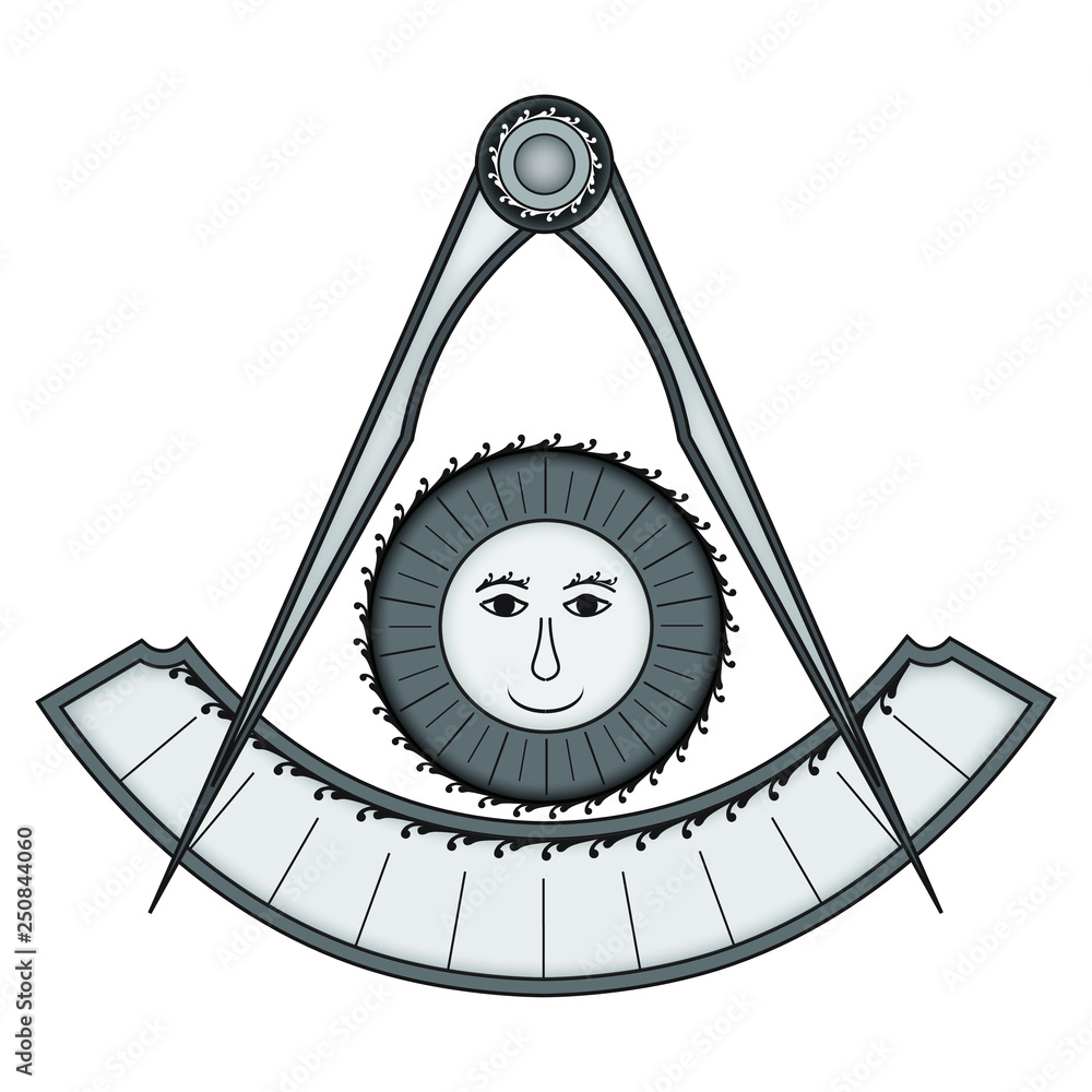 Masonic symbol of Grand Master for Blue Lodge Freemasonry Stock Vector ...