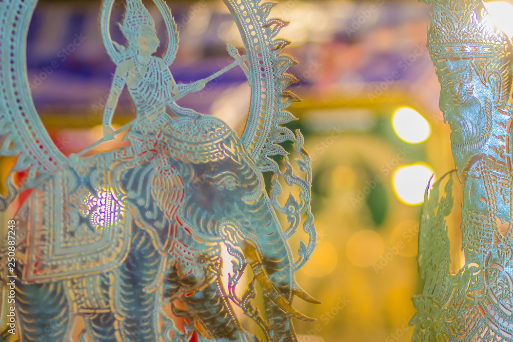 Shadow puppet (Nang Talung), one of public entertainment in the south ...