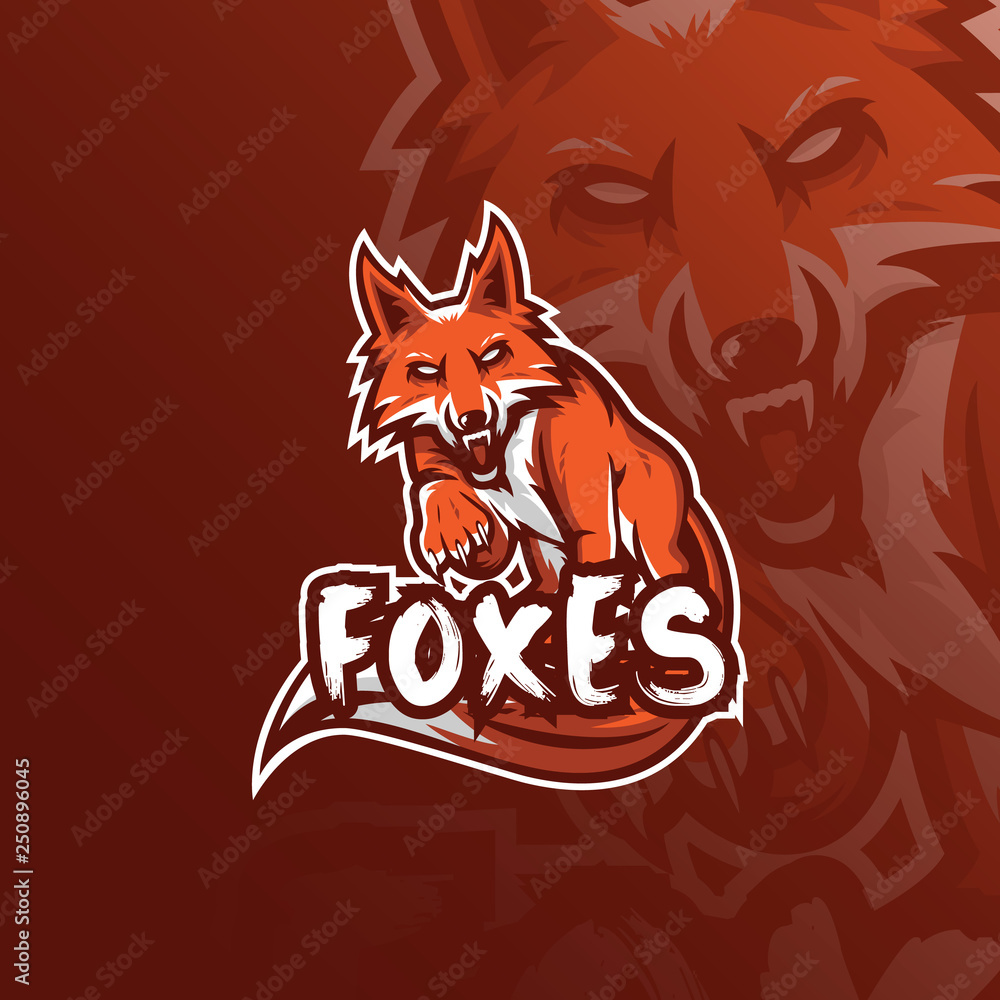 fox vector mascot logo design with modern illustration concept style ...