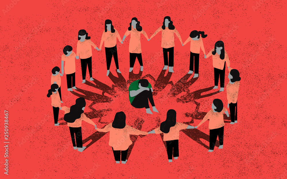 Bullying. Concept illustration. Scene of bullying a child. Stock ...