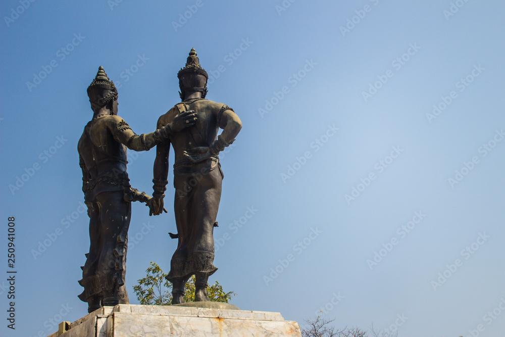 Three Kings Monument, the statues of King Mengrai, the founder of ...