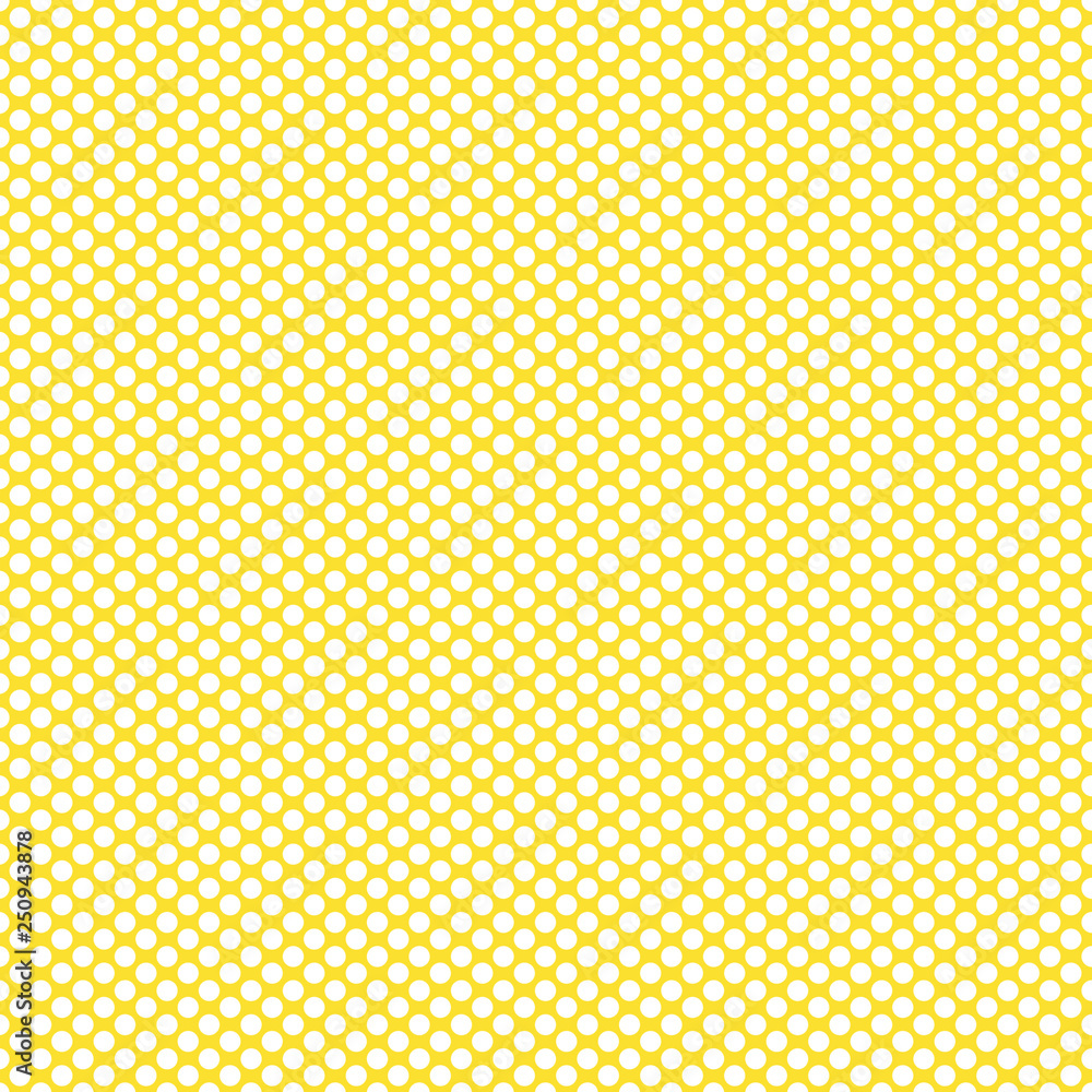 Yellow and White Polka Dot Pattern - White Polka Dots on Yellow ...