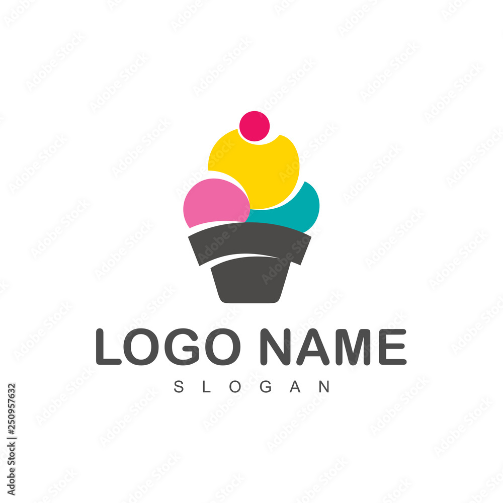 delicious ice cream logo Stock Vector | Adobe Stock