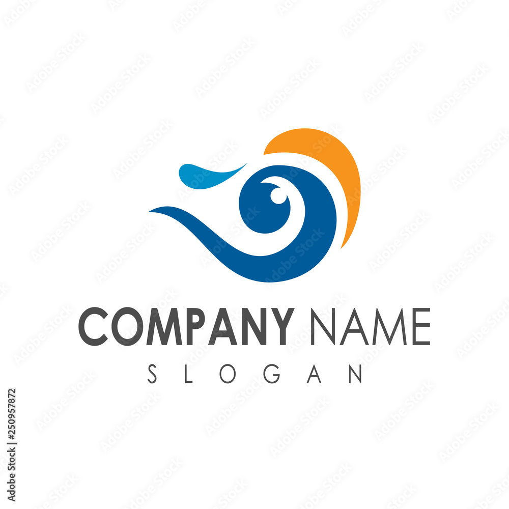 wave eye logo design template Stock Vector | Adobe Stock