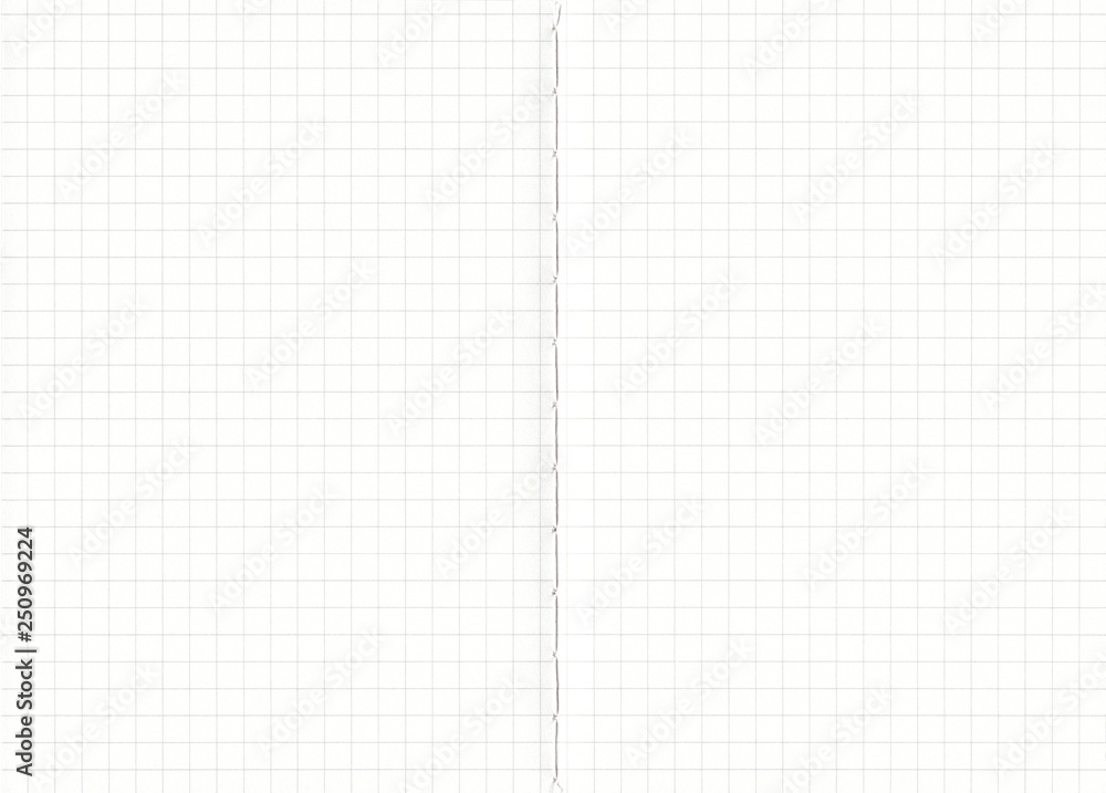 Notebook with grid lines paper background.Black lined on white paper ...