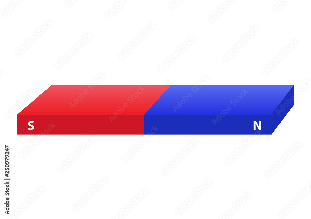 Vetor de A permanent magnet is a body that has its own magnetic field ...