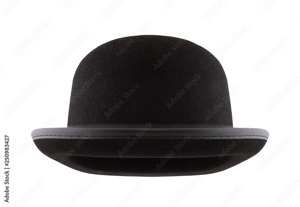 Black bowler hat isolated on white background Stock Photo | Adobe Stock