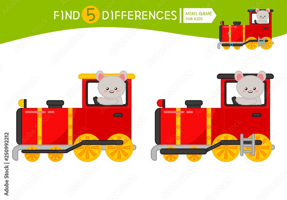 Find differences. Educational game for children. Cartoon vector ...